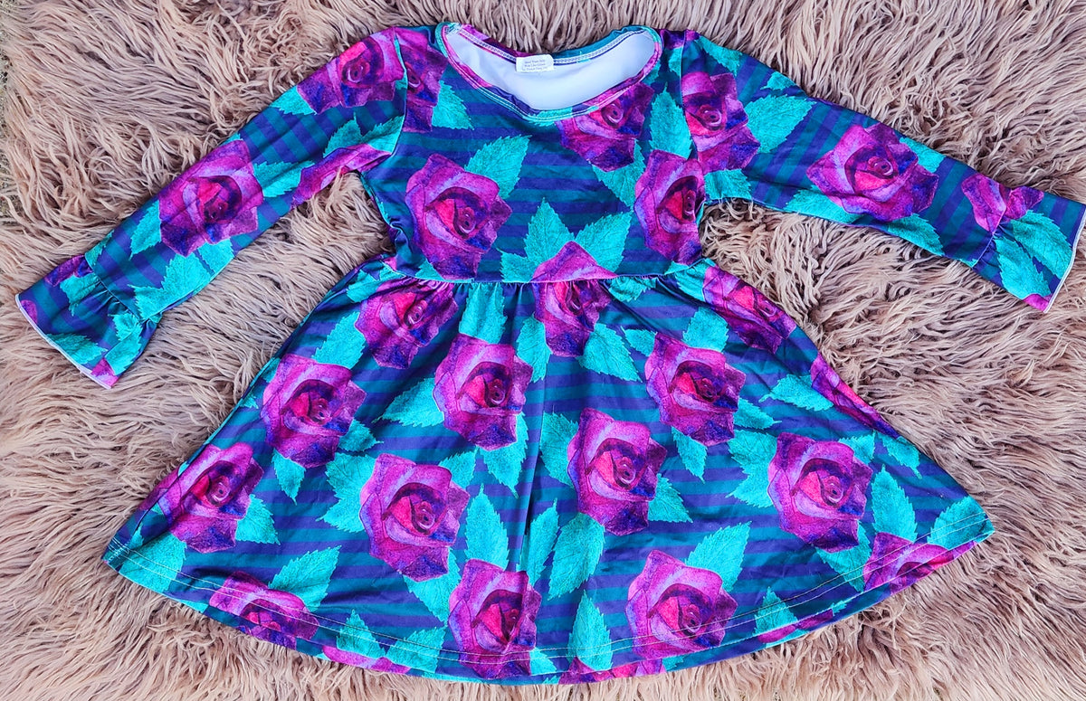 Purple Rose Dress – Swanky Tots
