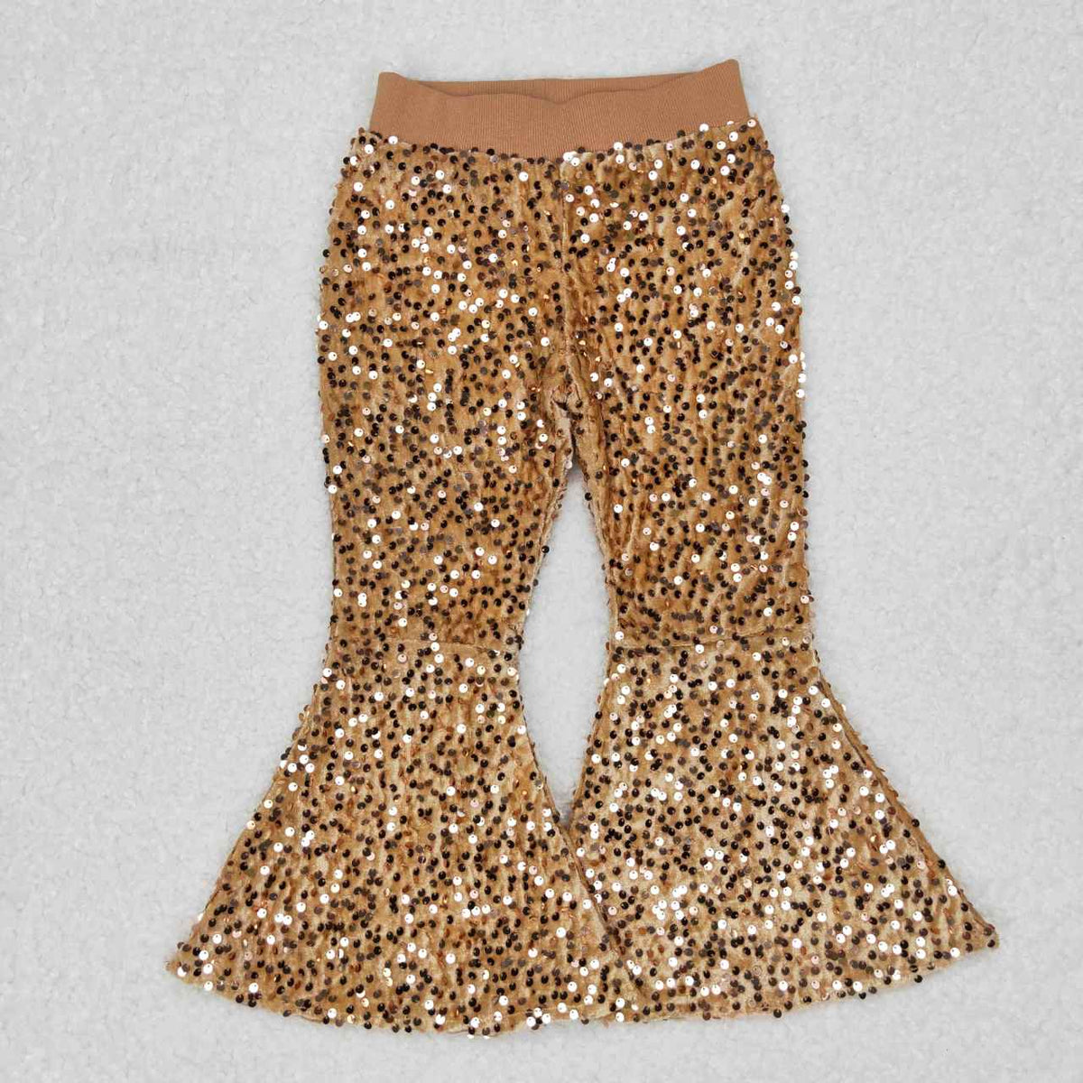 Gold Sequin Bell Bottoms – Swanky Tots
