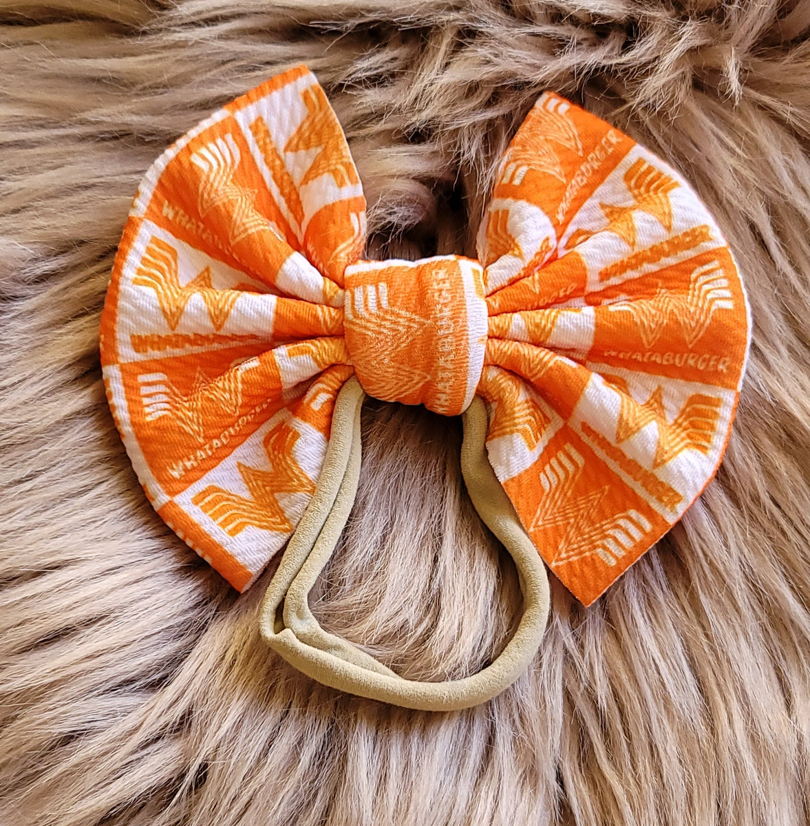 Whataburger Logo Nylon Bow – Swanky Tots